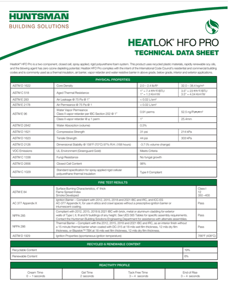 Heatlok HFO PRO TDS