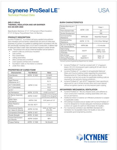 ProSeal LE - USA TDS